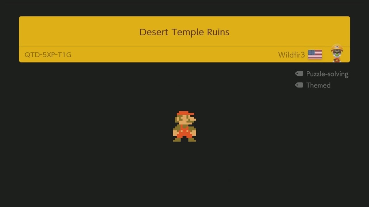 Super Mario Maker 2 020 - Desert Temple Ruins by Wildfir3 - YouTube