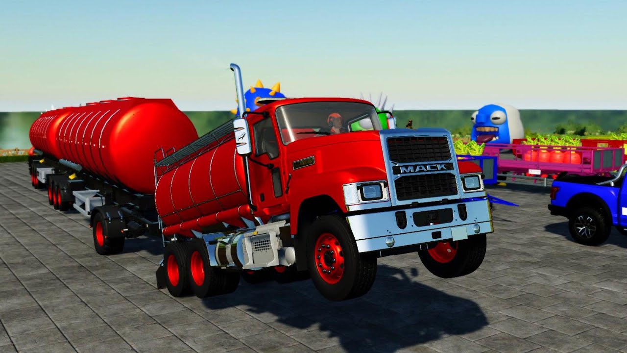 Deliver Red Color Tank Containers Truck in fs22 #farmingsimulator22 ...