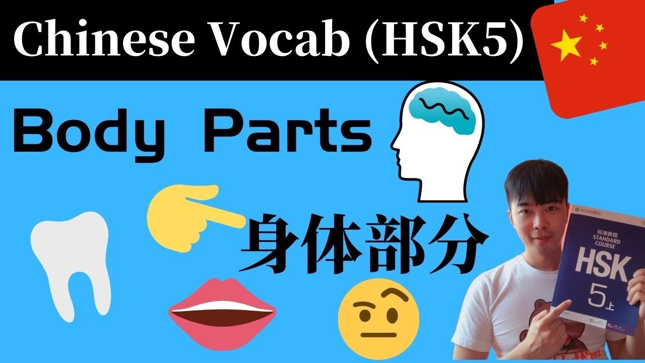 Chinese Vocab-Body Parts 身体部位 (HSK5 Lesson1 Expansion) - YouTube
