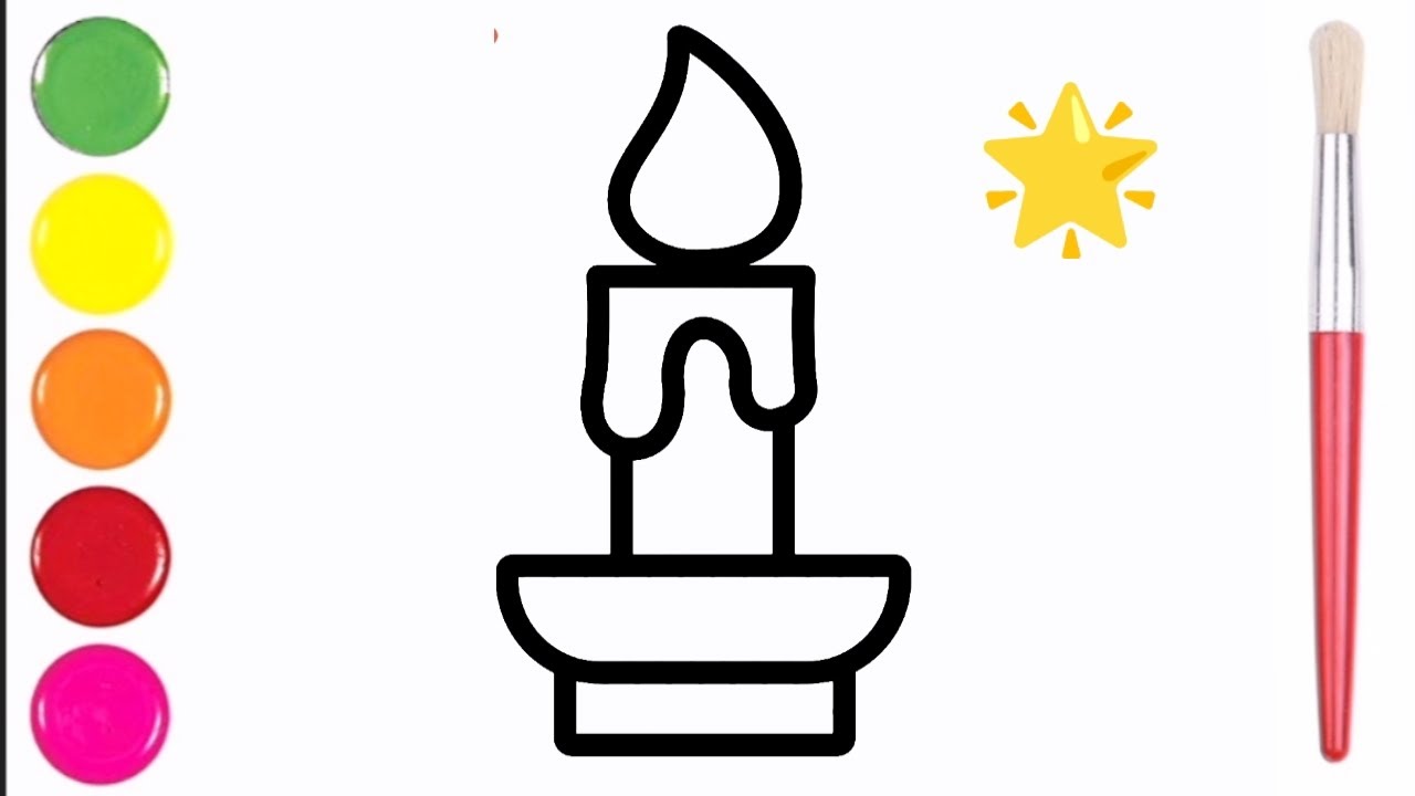 BELAJAR, BERSAMA.!! MENGGAMBAR, MEWARNAI LILIN UNTUK ANAK,// how to ...