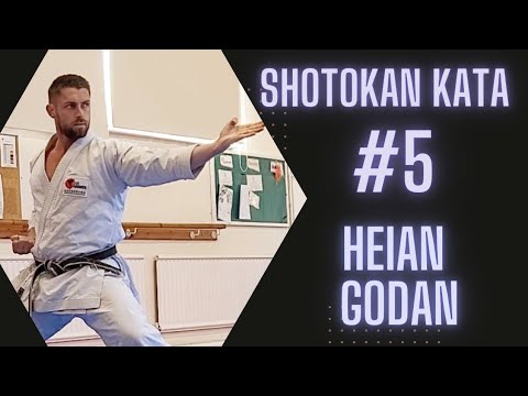 Shotokan Kata - Heian Godan #karate #kata #shotokan - YouTube