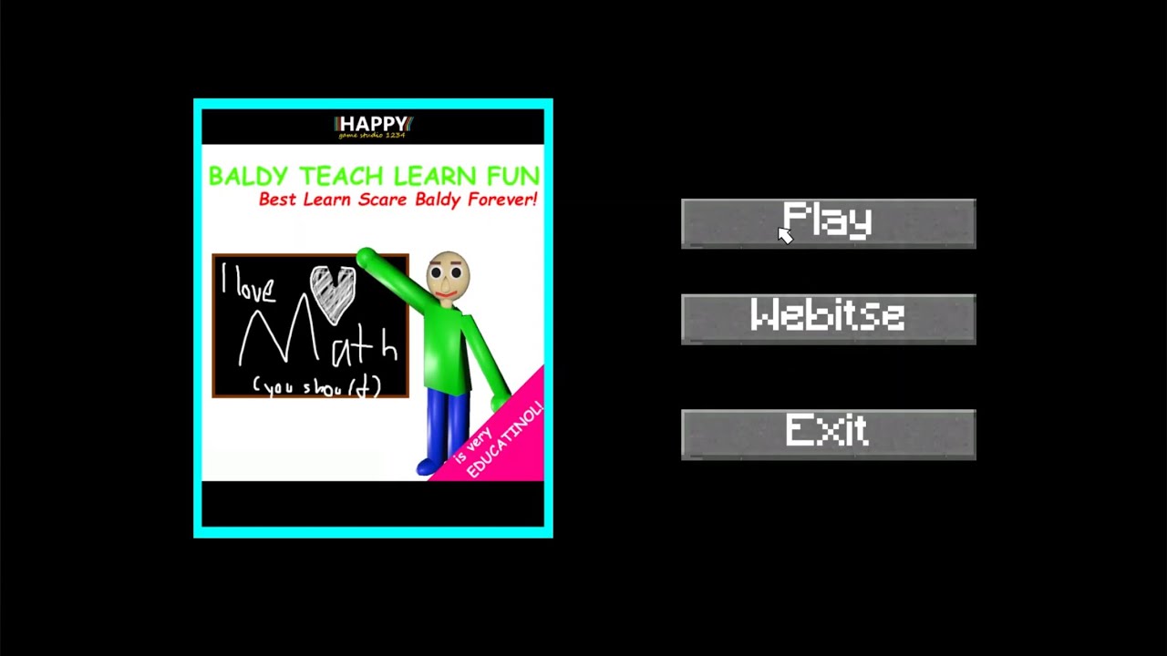 BALDY TEACH LEARN FUN (Bootleg baldi andriod game) Baldi's Basics ...