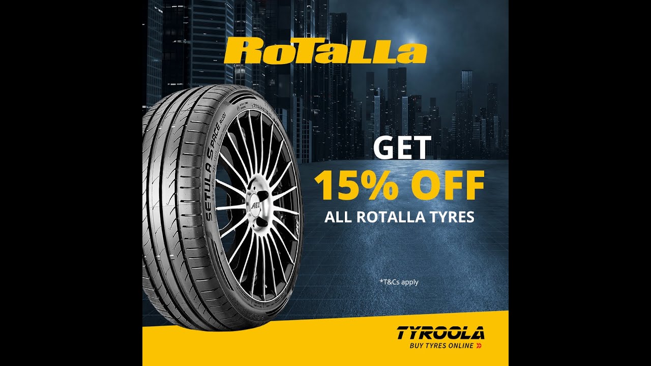Get 15% off ALL Rotalla Tyres | Tyroola - YouTube