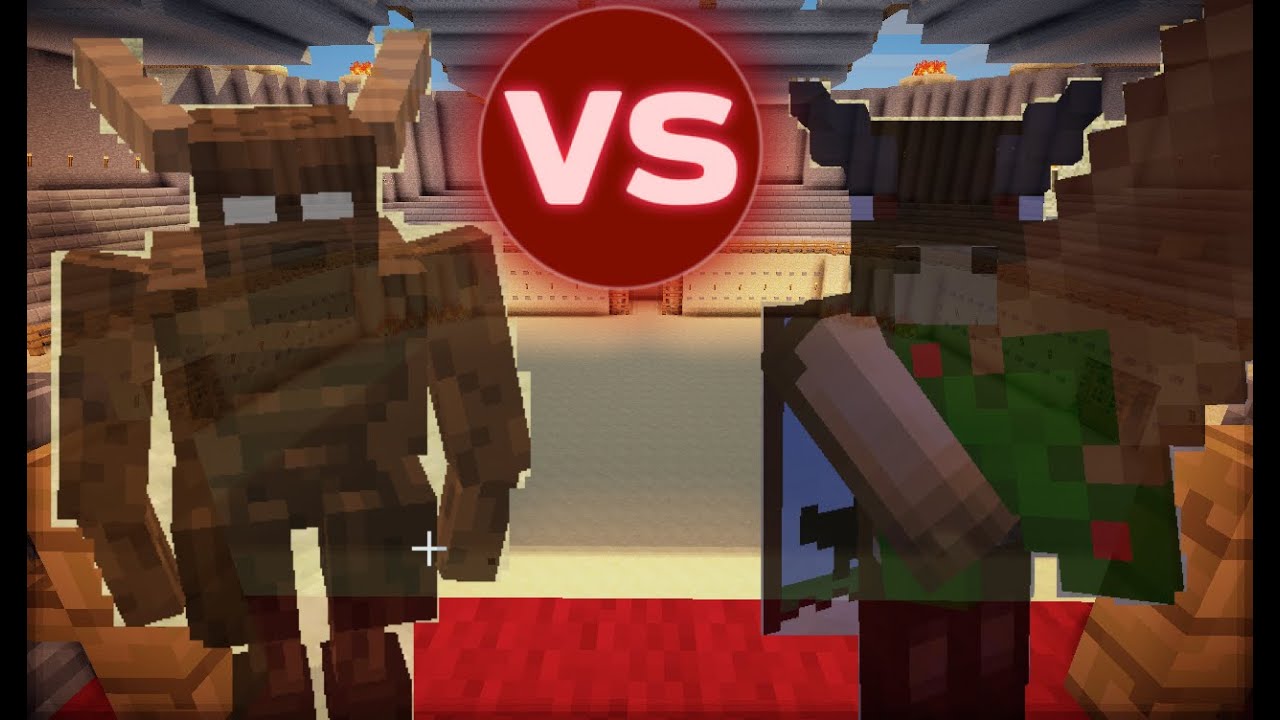 Minecraft MOD BATTLE : MINOTAUR VS BADASS MINOTAUR - YouTube