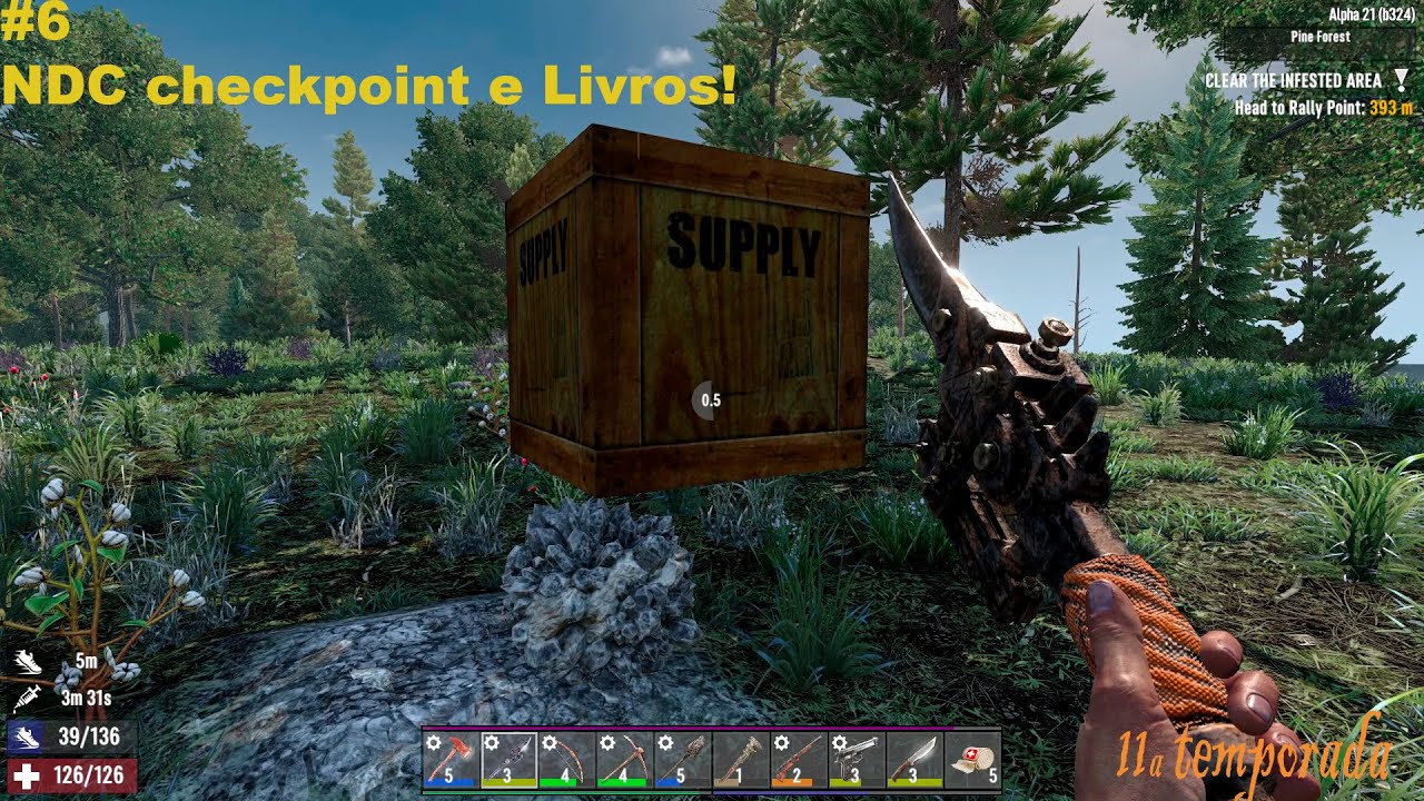 7 Days to die Alpha 21 Gameplay #6 - NDC checkpoint e Livros! - YouTube