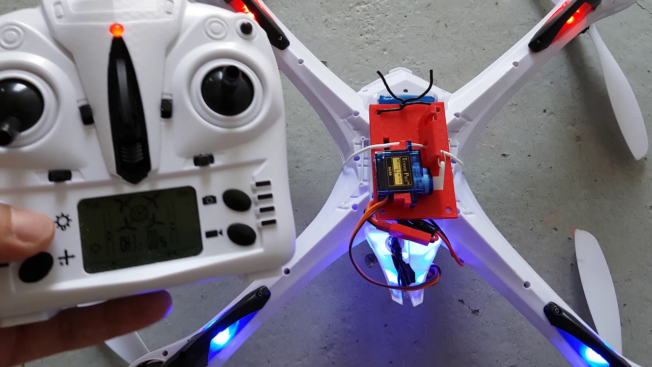 DIY DRONE REMOTE DROP MECHANISM Tarantula X6 - YouTube
