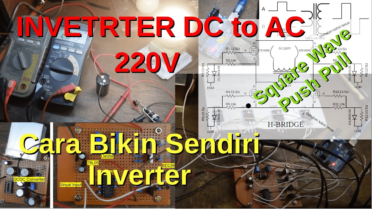 Inverter dc to ac push pull, Desain dan Analisa Rangkaian - YouTube