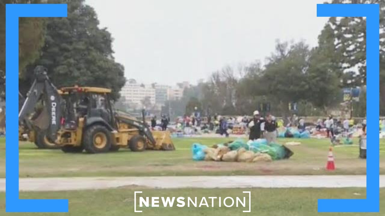 Cleaning underway at UCLA after removal of student encampment ...