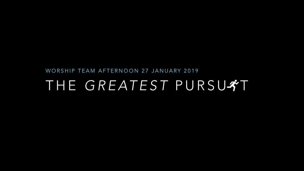 The Greatest Pursuit - YouTube