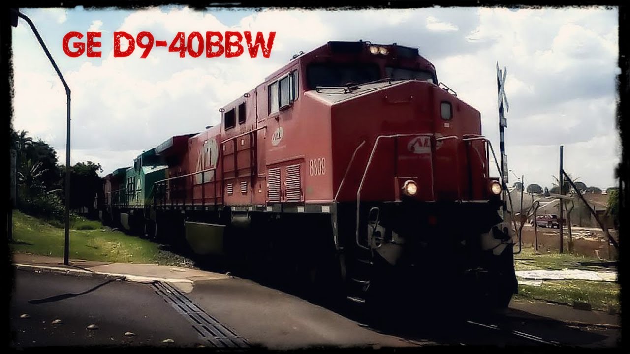 Triplex de GE D9-40BBW trem D02 - 03/12/17 - YouTube