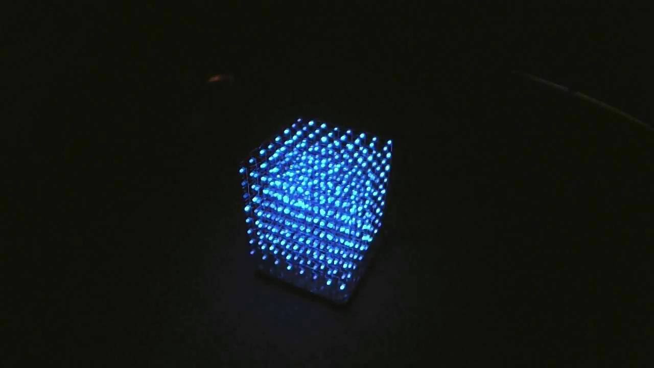 3D LED Cube Kit Test Run - YouTube