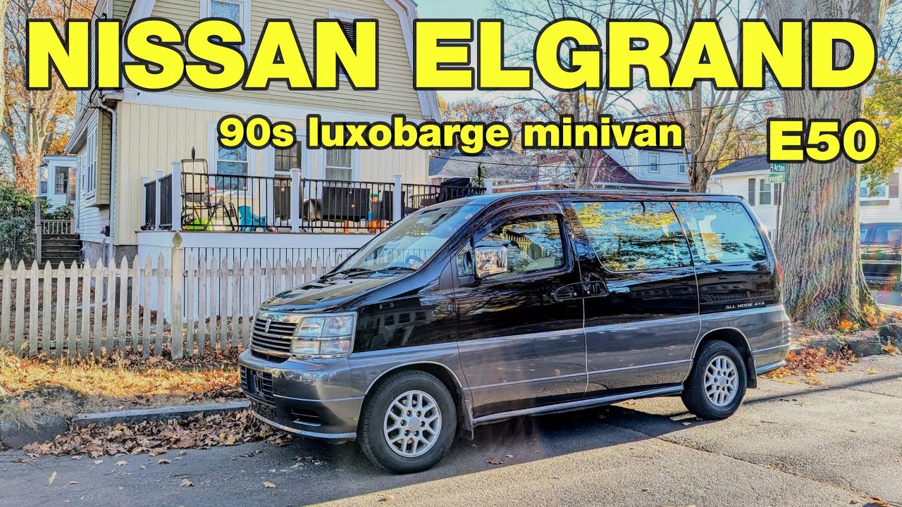 Nissan ELGRAND E50 - 90s JDM Luxury Minivan Overview - YouTube