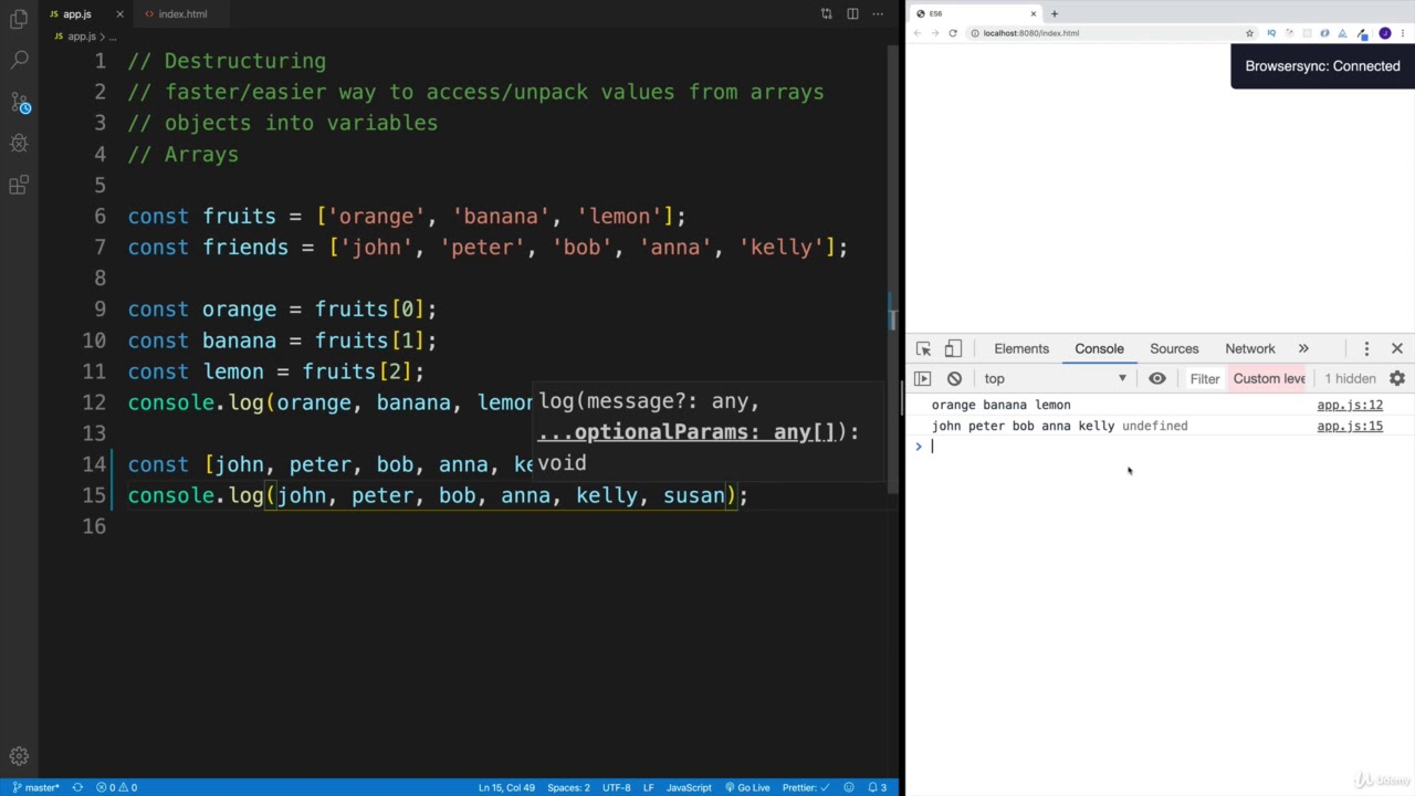 10 Array Destructuring - YouTube