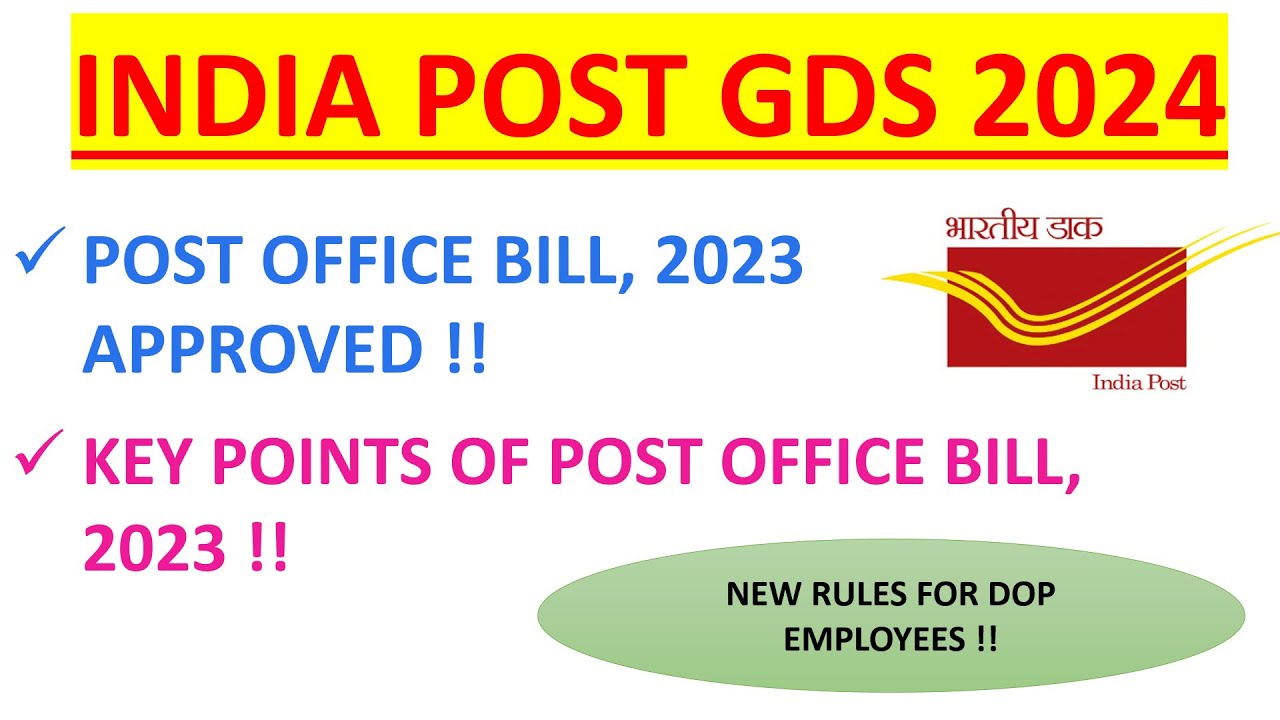 POST OFFICE BILL, 2023 APPROVED | KEY POINTS OF POST OFFICE BILL, 2023 ...