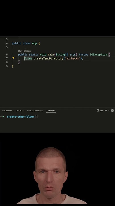 How to Create a Temporary Folder / Directory #java #shorts - YouTube