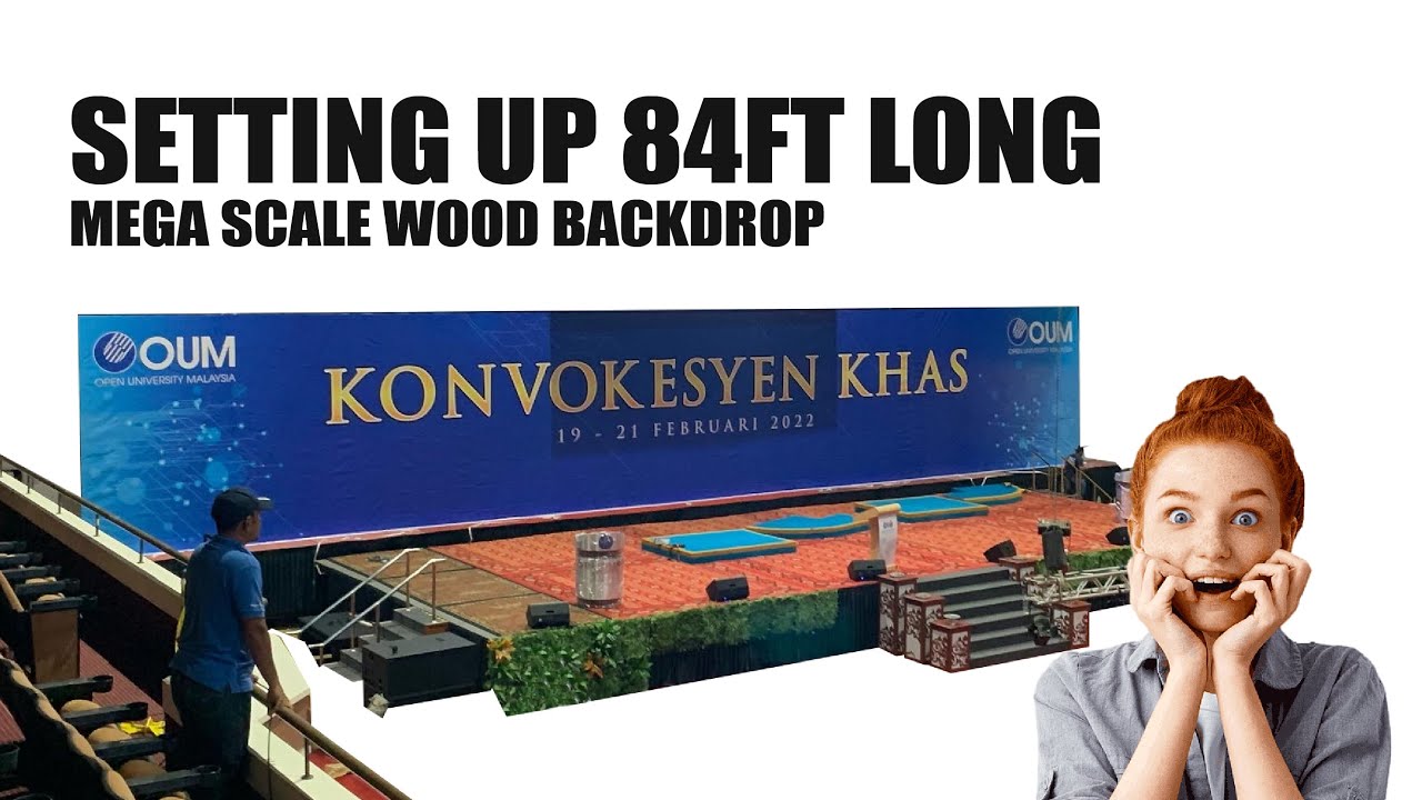 OUM Convocation Event Mega Scale 84ft Long Stage Backdrop & Photobooth ...