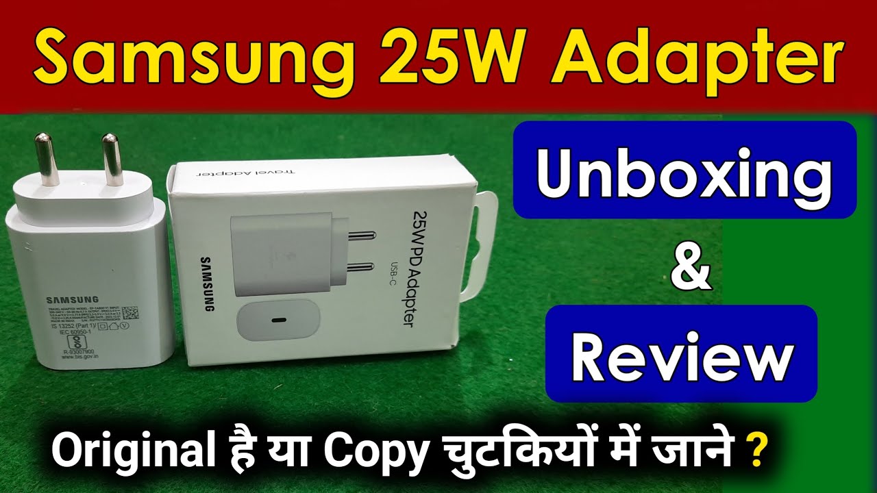 Samsung 25W USB Travel Adapter for Cellular Phones - White Unboxing ...