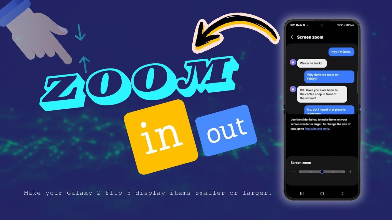 How to Zoom the Galaxy Z Flip 5 Display In or Out (Screen Zoom) - YouTube