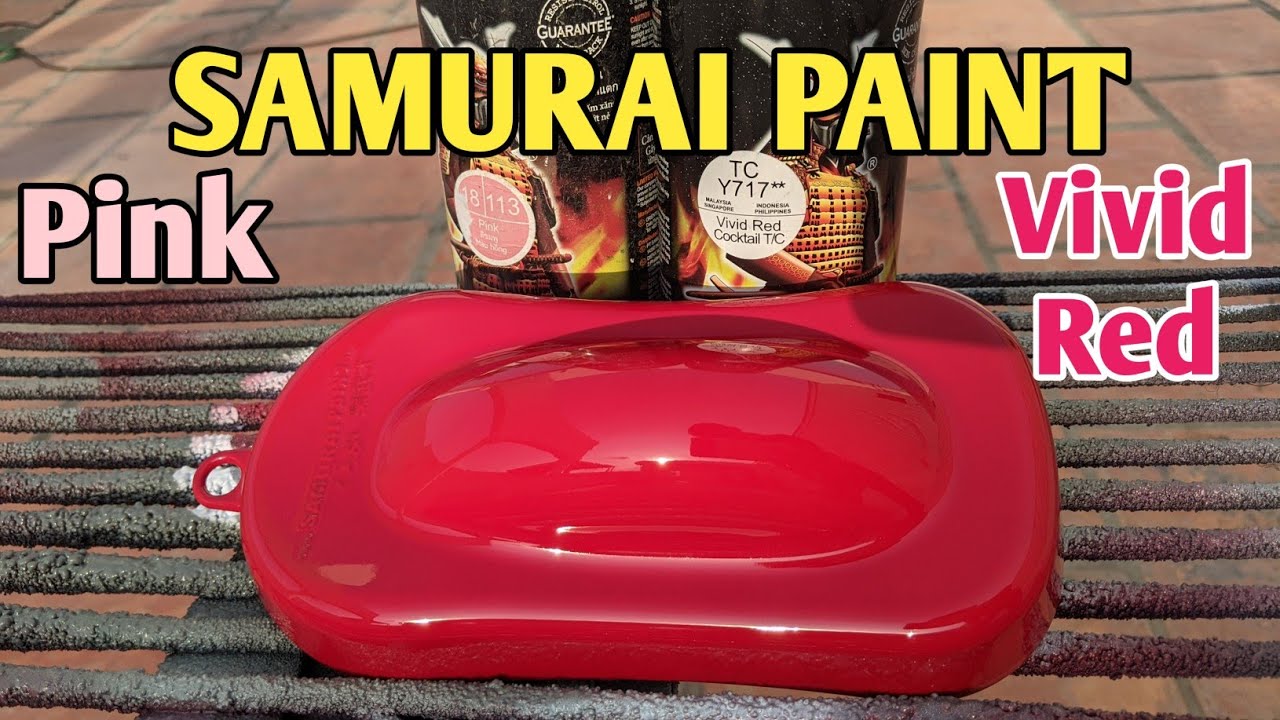 Pink 113 + TCY717 Vivid Red |Samurai Paint| - YouTube
