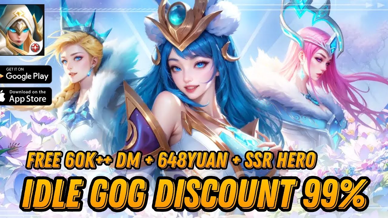 Idle GOG Discount 99% - Free 648¥ + 60k++ DM + Hero SSR & More - YouTube