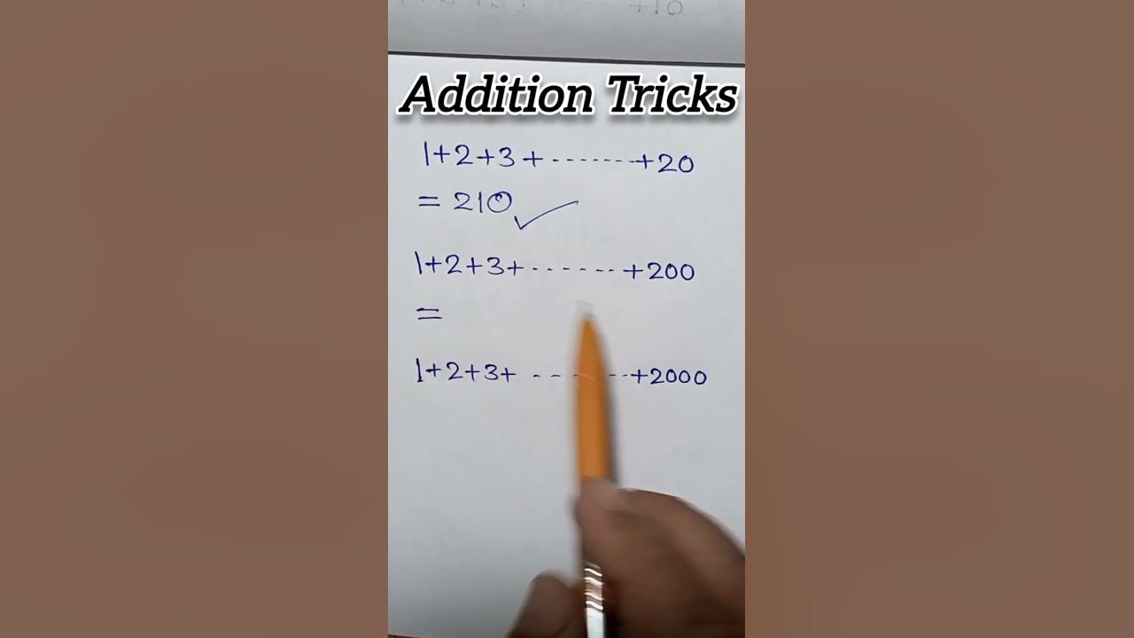 Addition Tricks #shorts - YouTube