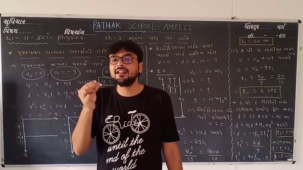 11 Science | physics | ch_3 | lecture 16 | pathak school amreli - YouTube