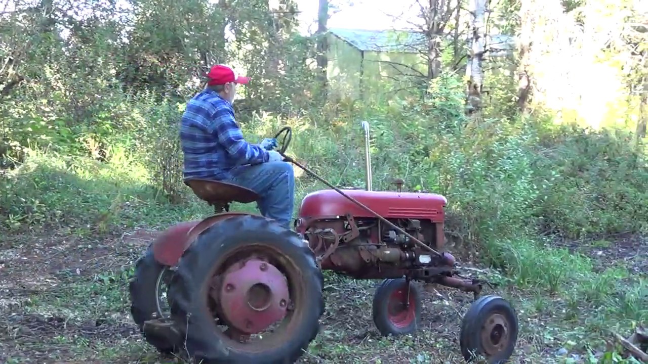 Small Job for a Small Tractor + Vintage Chainsaw Action - YouTube