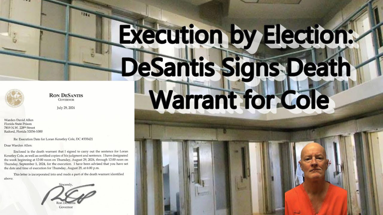 Execution by Election: DeSantis Signs Death Warrant for Cole #execution ...