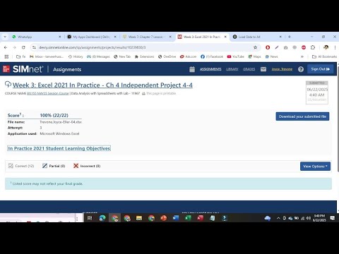 Excel 2021 In Practice - Ch 4 Independent Project 4-4 mac Part b alt ...