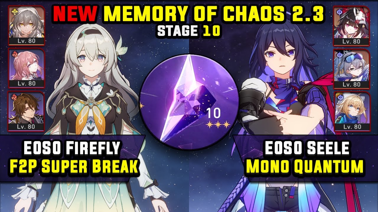 E0 Firefly F2P Team & E0 Seele Mono Quantum (3 Stars) | NEW Memory Of ...