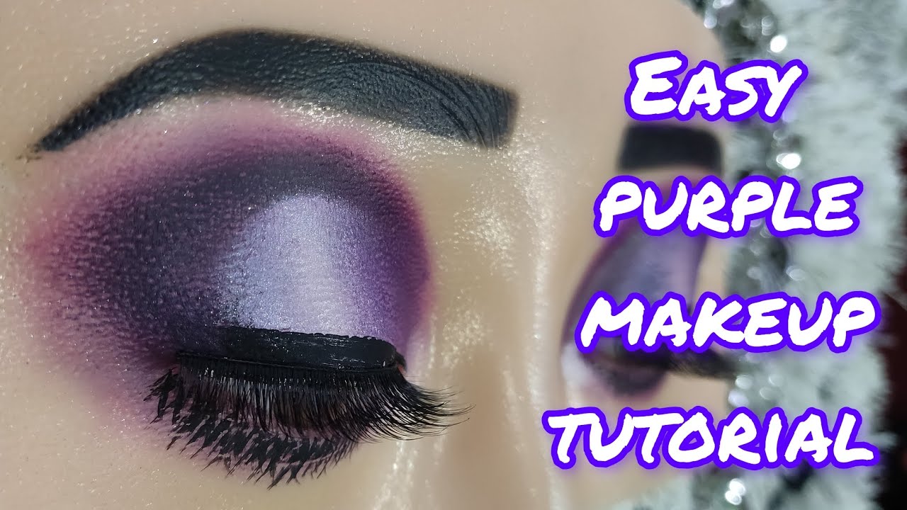 Easy Purple Eyemakeup Tutorial| Purple eyeshadow tutorial #makeup #tutorial - YouTube