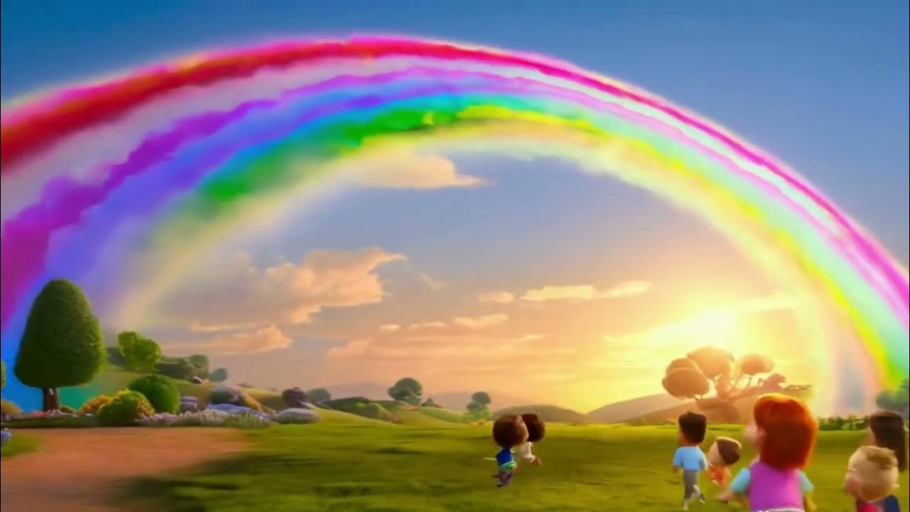 rainbow rhyme song | kids rhyme song | Learns rainbow colors - YouTube