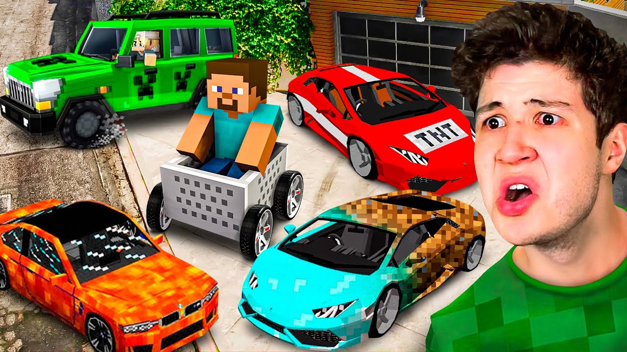 ROBANDO COCHES de MINECRAFT en GTA 5! 🚘⛏️ (Mods) - YouTube