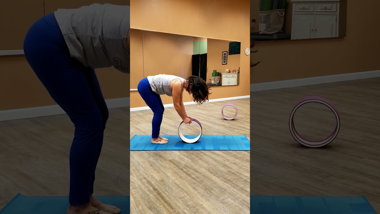 yoga wheel stretch - YouTube