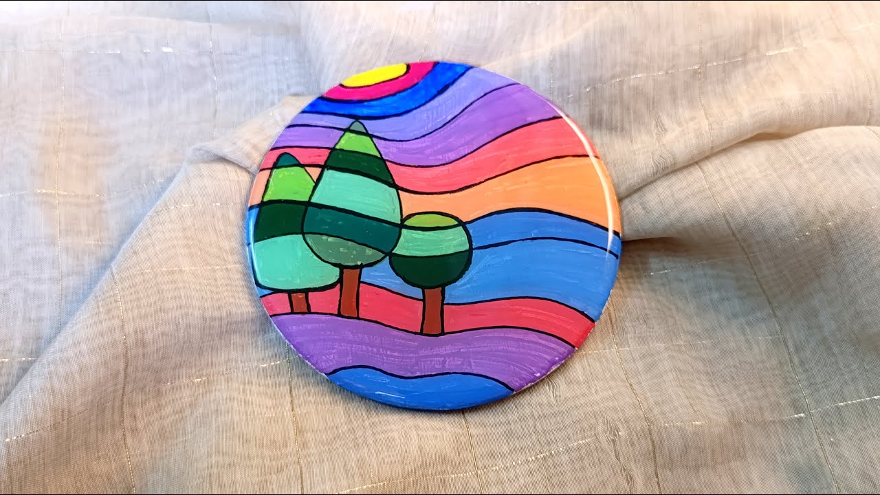 Easy DIY Tea Coaster Painting with Acrylics | Colorful & Fun! - YouTube