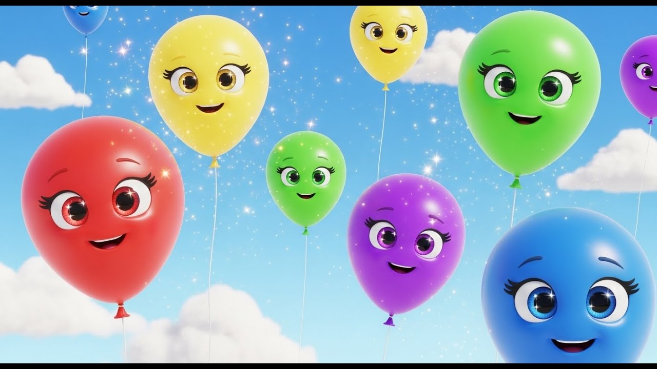 Bright Balloons in Every Color | Nursery Rhyme Song for Kids - YouTube