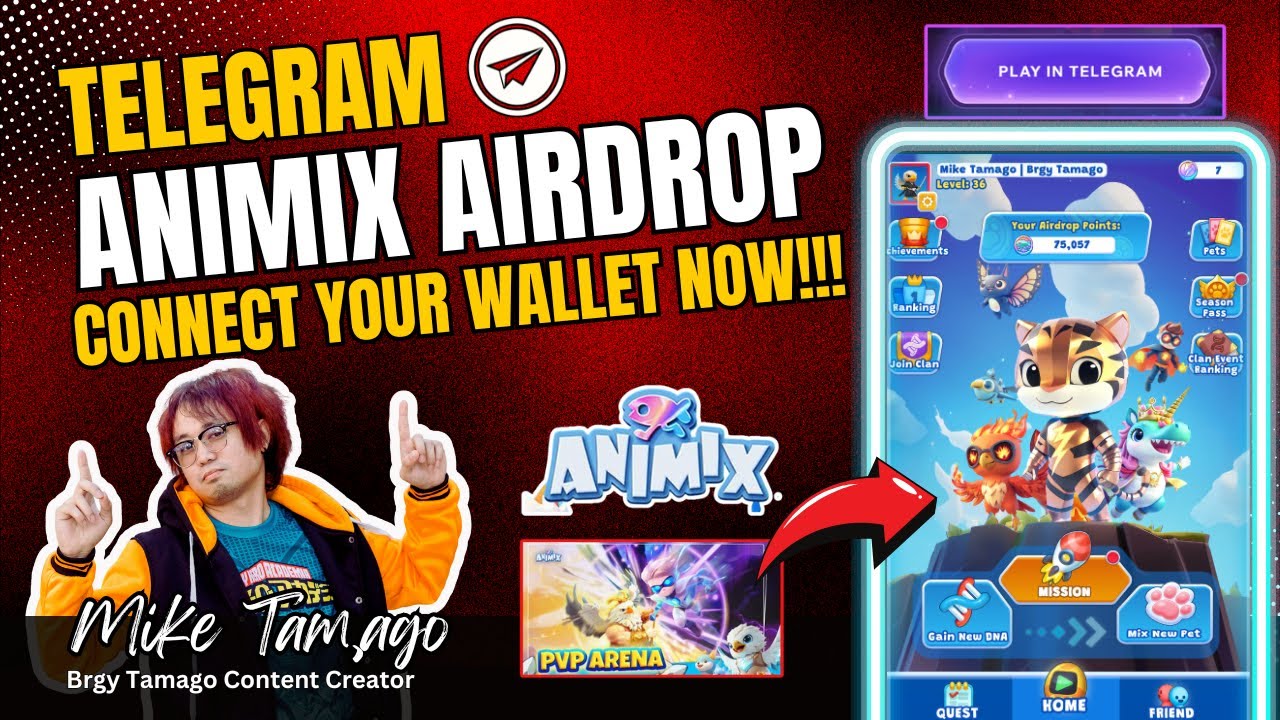 Animix Telegram Play to Airdrop | Connect your wallet to claim your Airdrop - YouTube