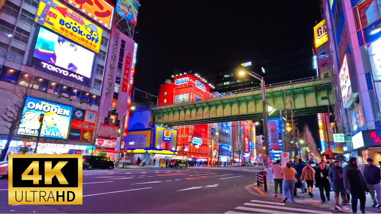 【4K Japan】Akihabara Night Walk - Tokyo Anime Town - YouTube