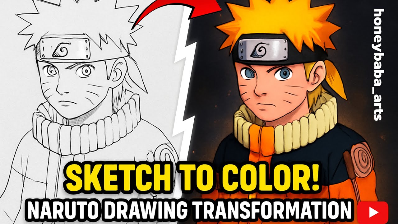 How to Draw Naruto Outline Step by Step 😱||Naruto Painting || Naruto ...