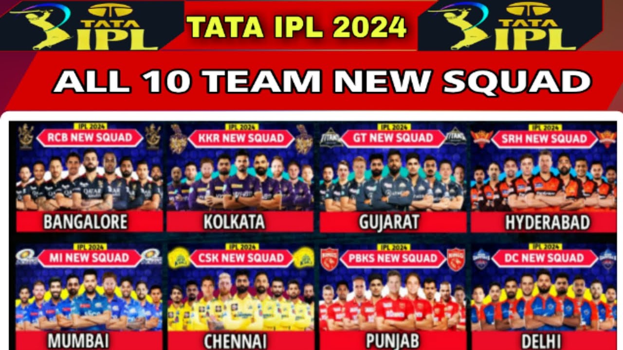 TATA IPL 2023 : ALL 10 TEAM NEW SQUAD ll Full Squad ll - YouTube