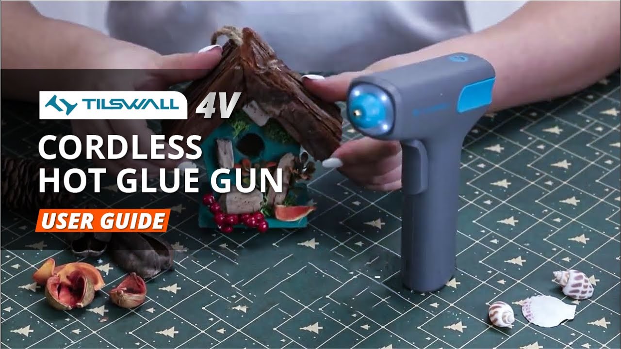 TILSWALL Motor-Driven 4V Cordless Hot Glue Gun User Guide - YouTube