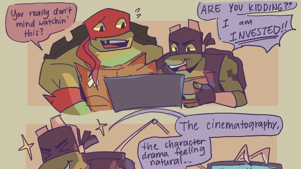Watching TV Shows Together||(ROTTMNT Comic Dub) - YouTube