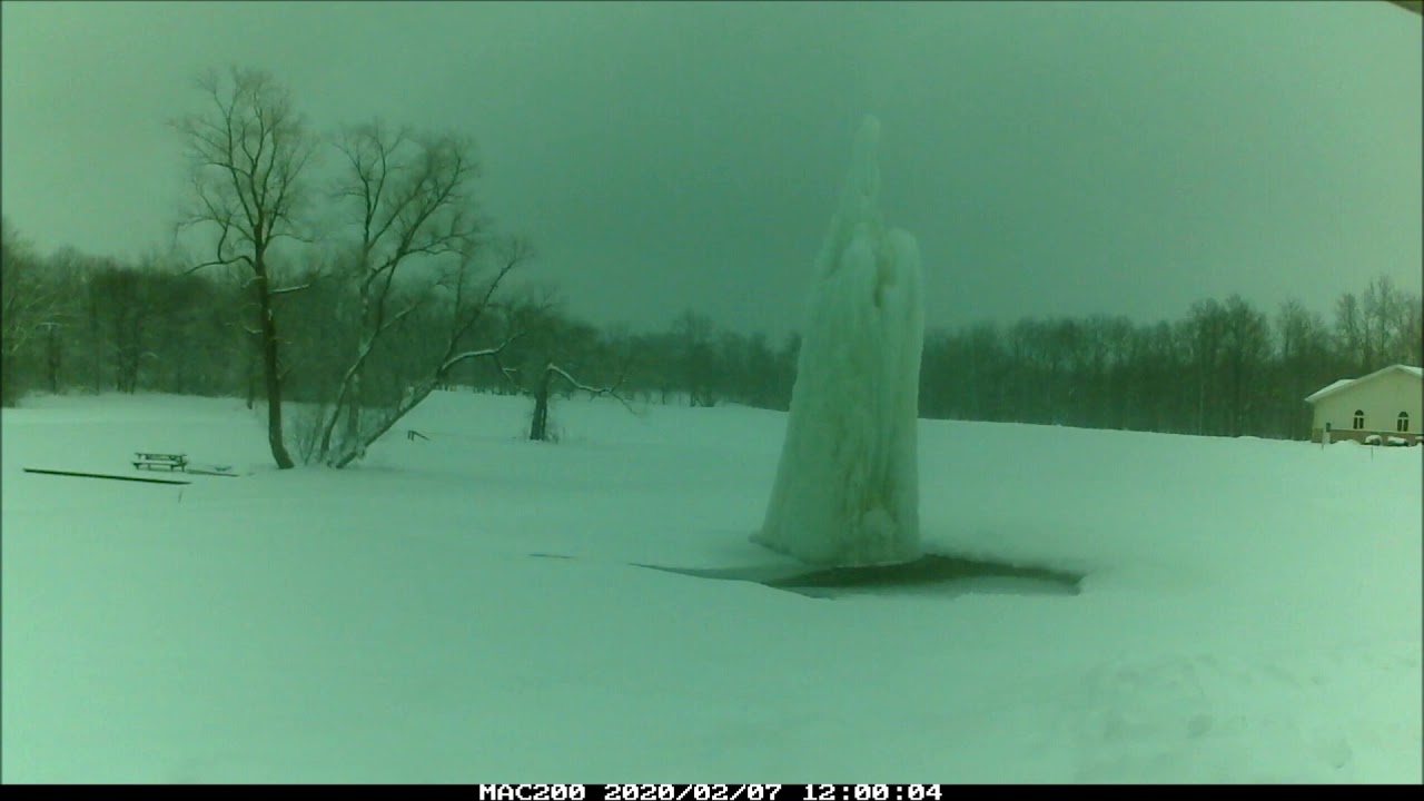 Ice Fountain Time Lapse 2020 - YouTube