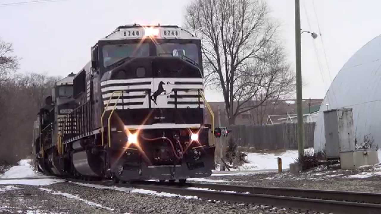 NS 16E with Ex Conrail 6748 SD60i on CF&E Pennsy Railroad - YouTube