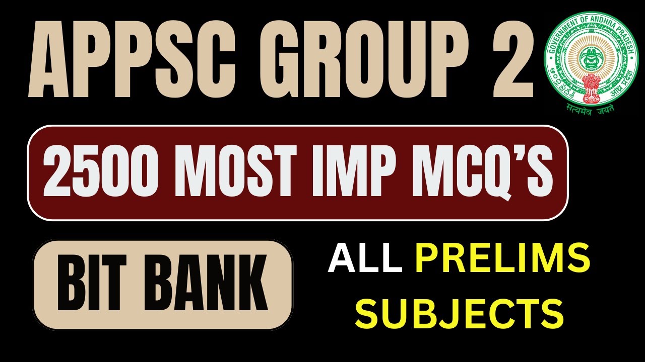 APPSC Group 2 Prelims Most Important 2500+ MCQS | History, Society ...