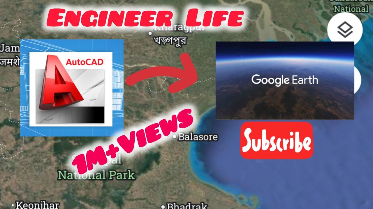 Autocad to Google Earth 🌎/ How to Export Autocad Drawing to Google ...