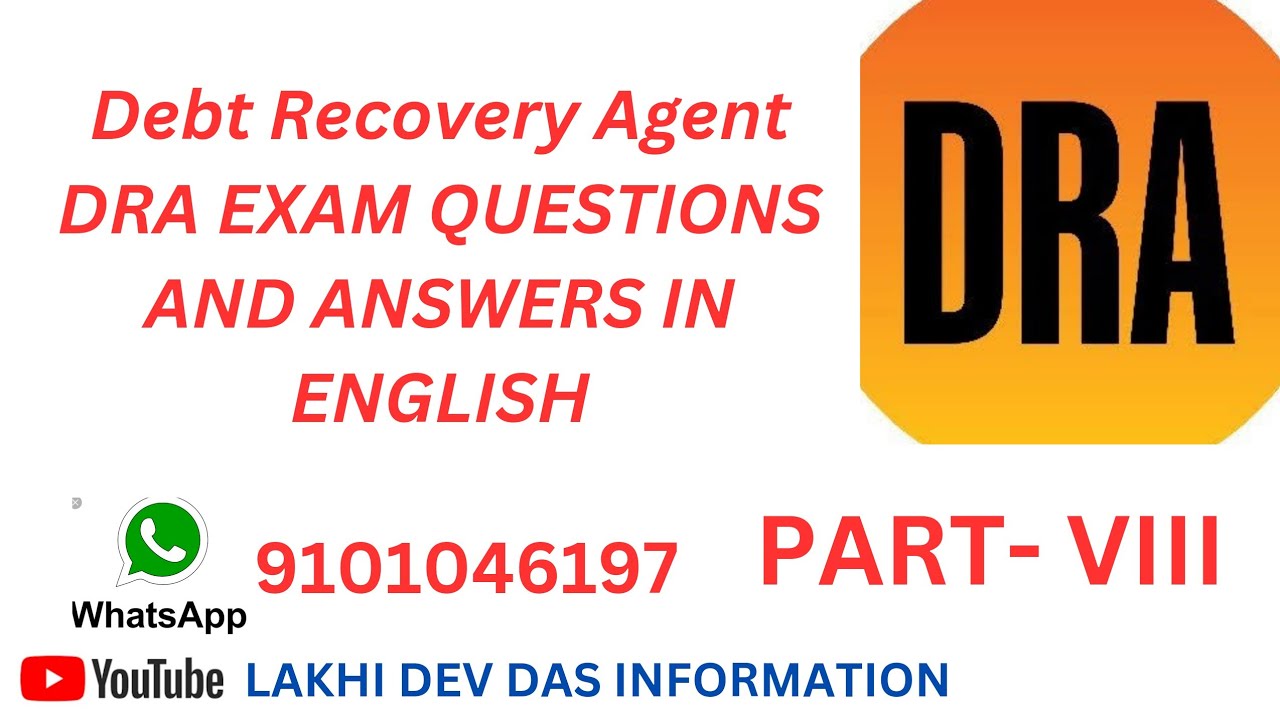 Debt Recovery Agent DRA EXAM QUESTIONS AND ANSWERS IN ENGLISH Part ...