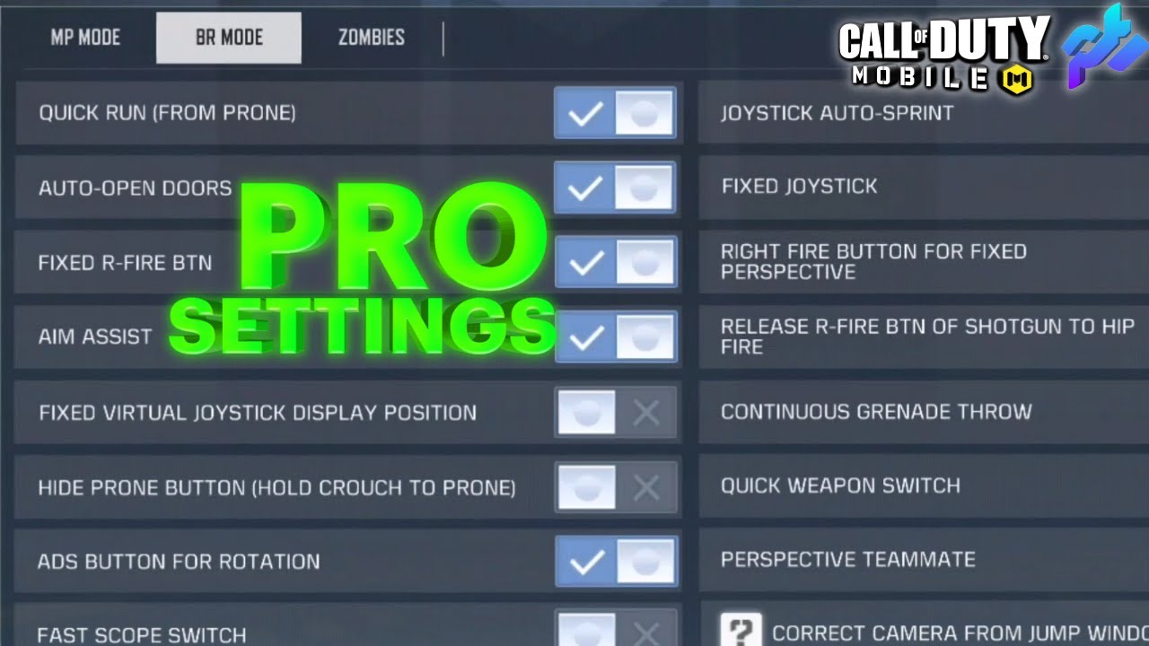 my hud sensitivity and settings for the first time CODM - YouTube