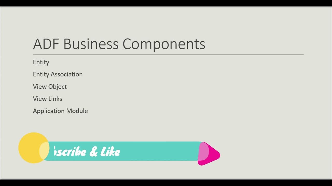 013-ADF Model layer | ADF Business Components (Entity, Association ...