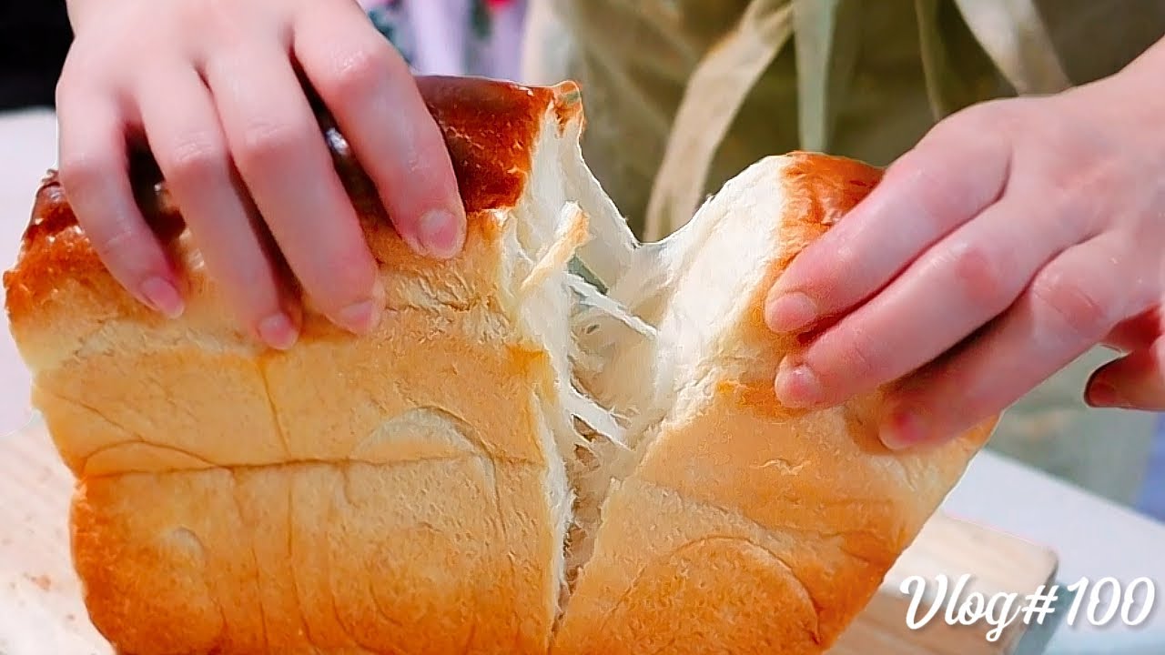 ENG) #100 Incredibly Soft! 100% Sponge Dough Hokkaido Milk Bread Recipe ...